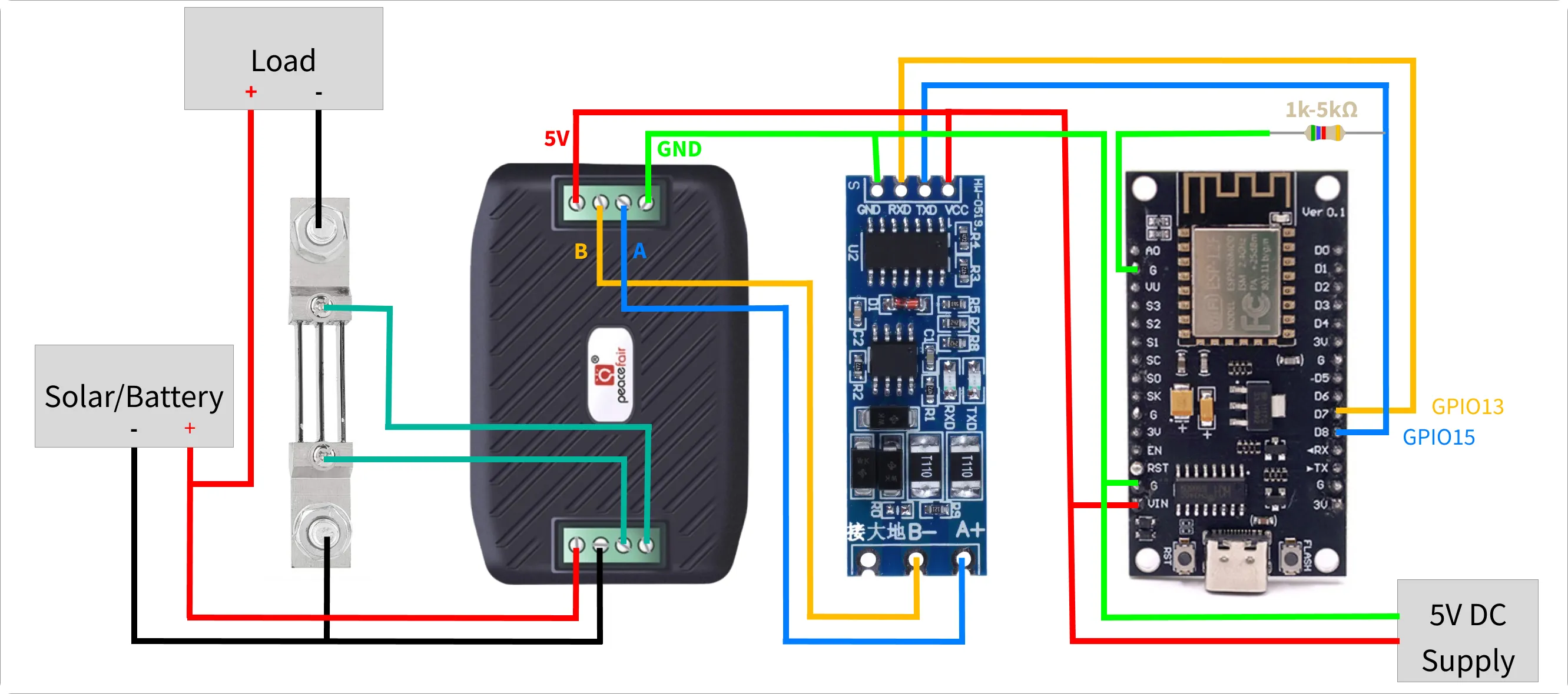 Solar/Battery DC Energy Meter for Home Assistant