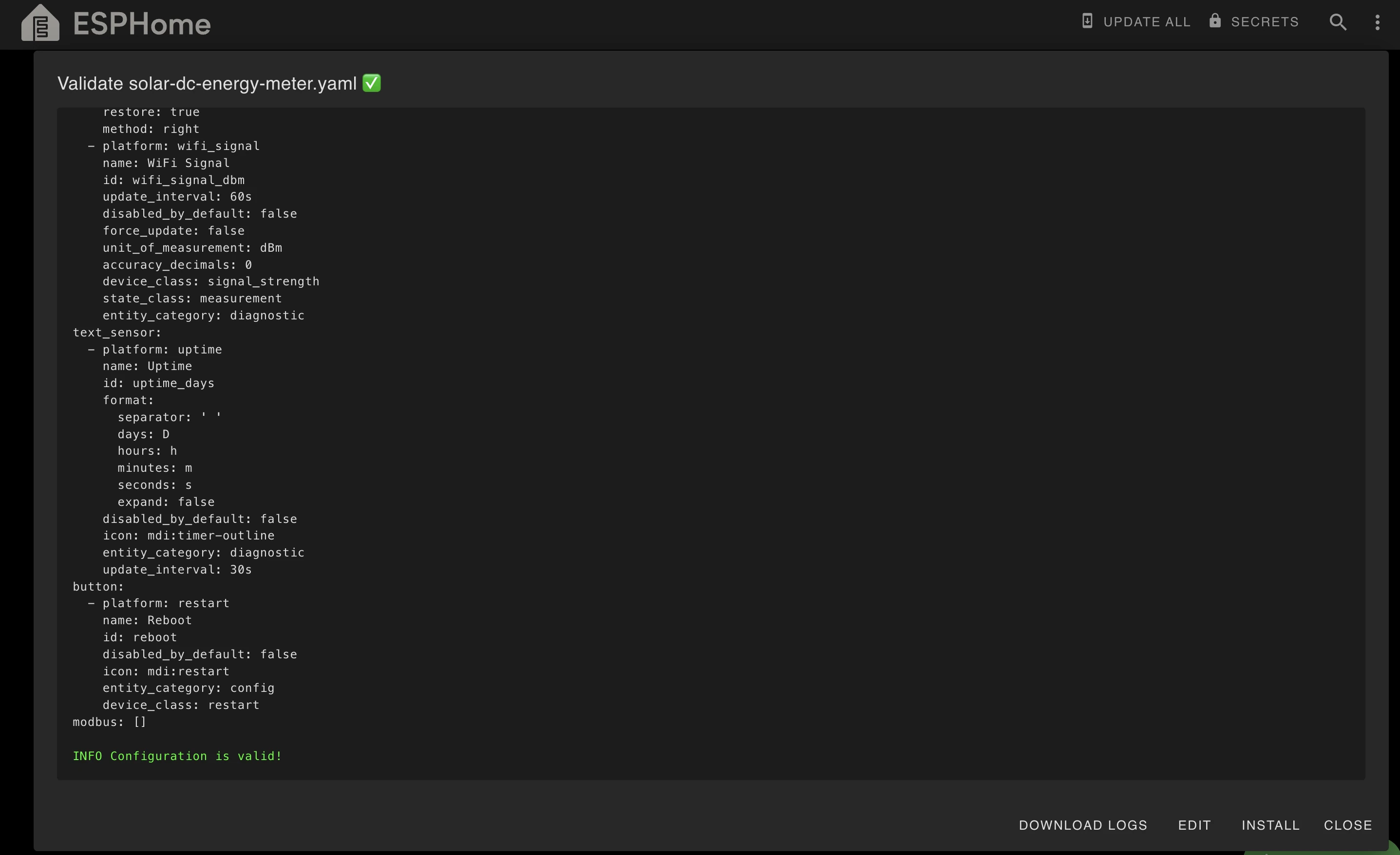 Solar/Battery DC Energy Meter for Home Assistant