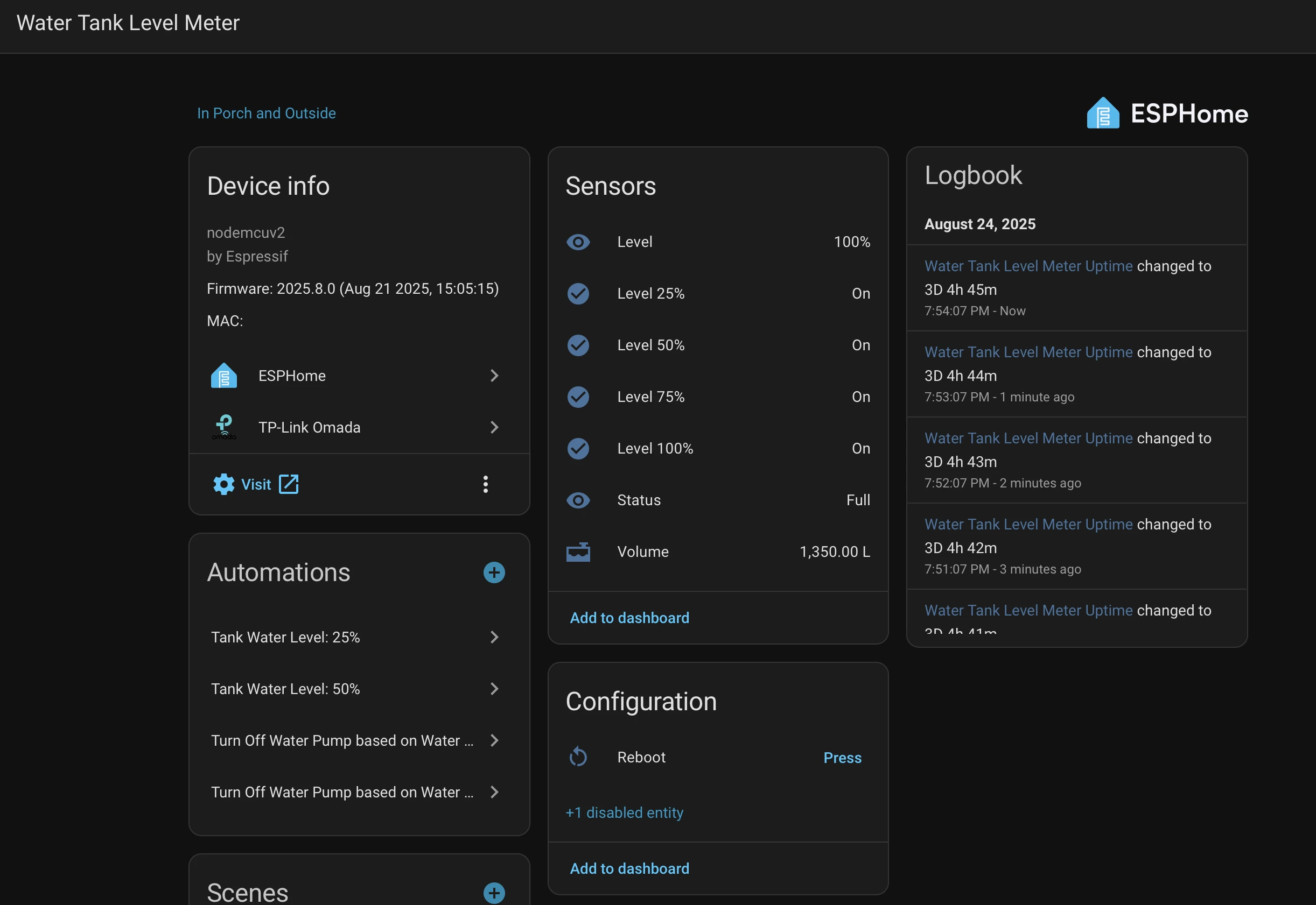 Making Dumb Water Tank Monitor Smart for Home Assistant
